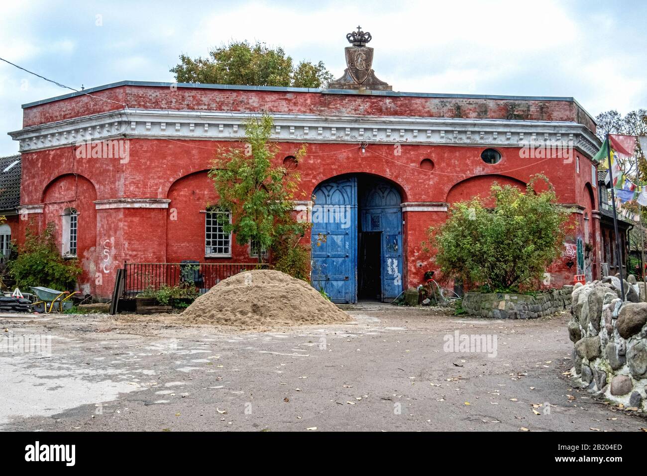 Historic old military building in Freetown Christiania,a hippie ...