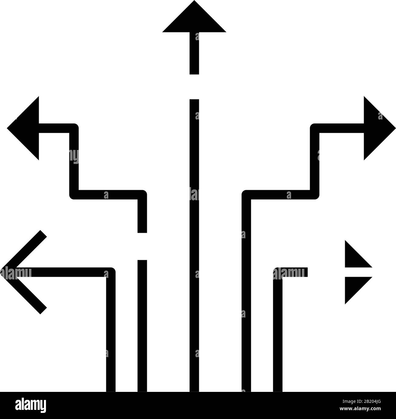 Directions black icon, concept illustration, vector flat symbol, glyph ...