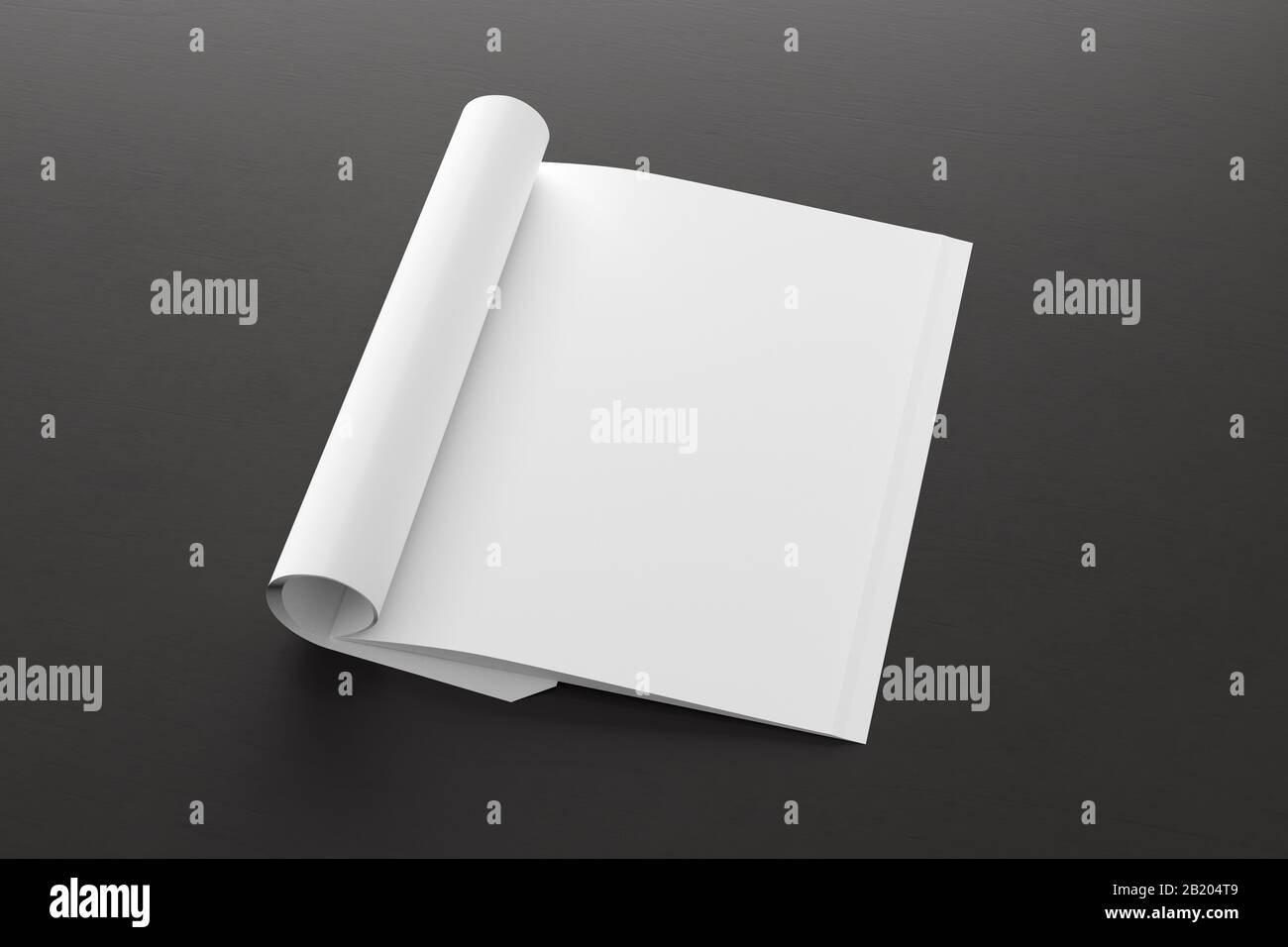 Blank vertical right magazine page. Workspace with folded magazine mock ...
