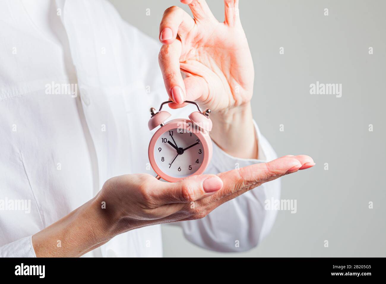 White long alarm clock hi-res stock photography and images - Alamy