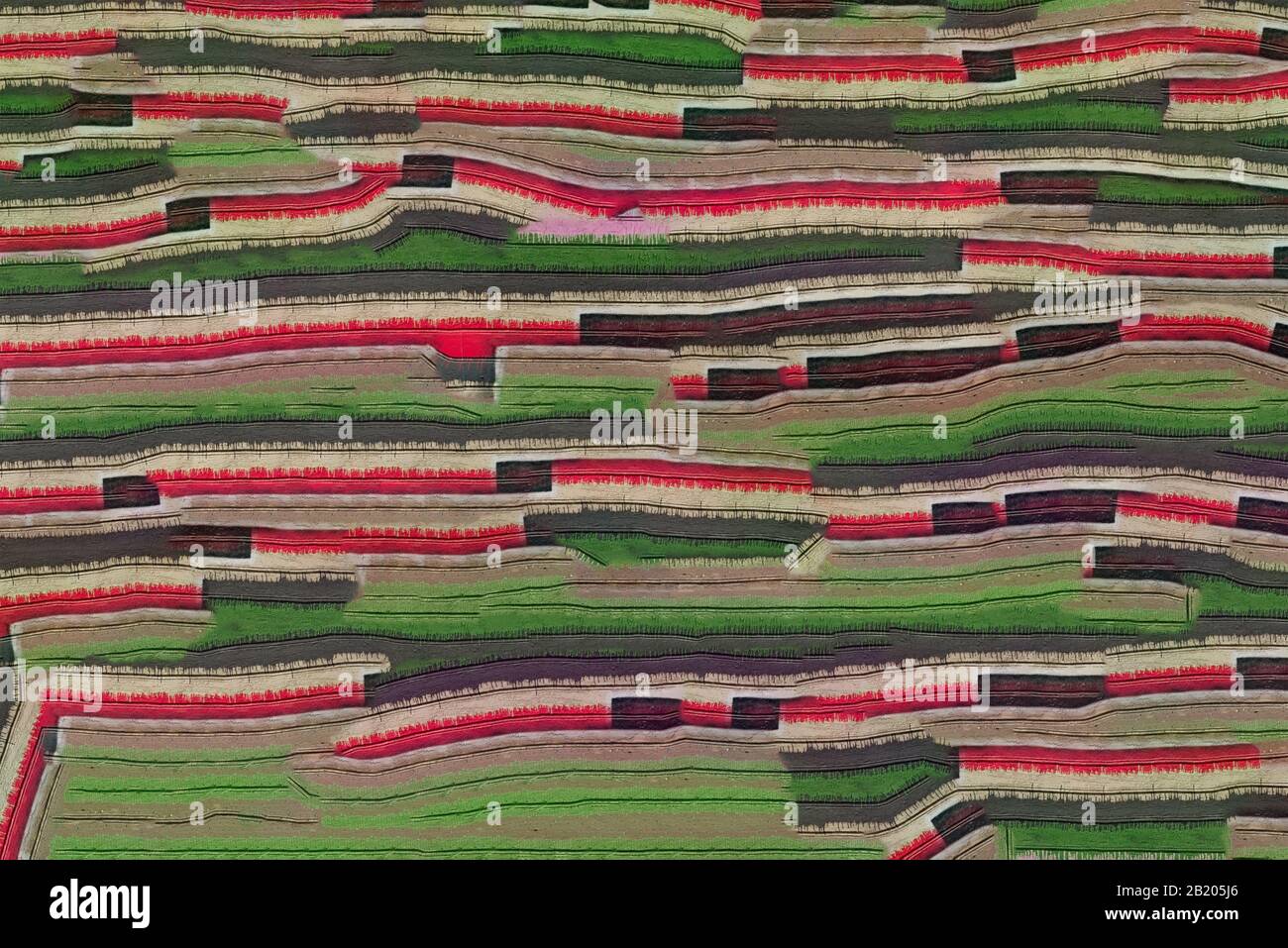 Image of a multicolored with irregular random block pattern, square ...