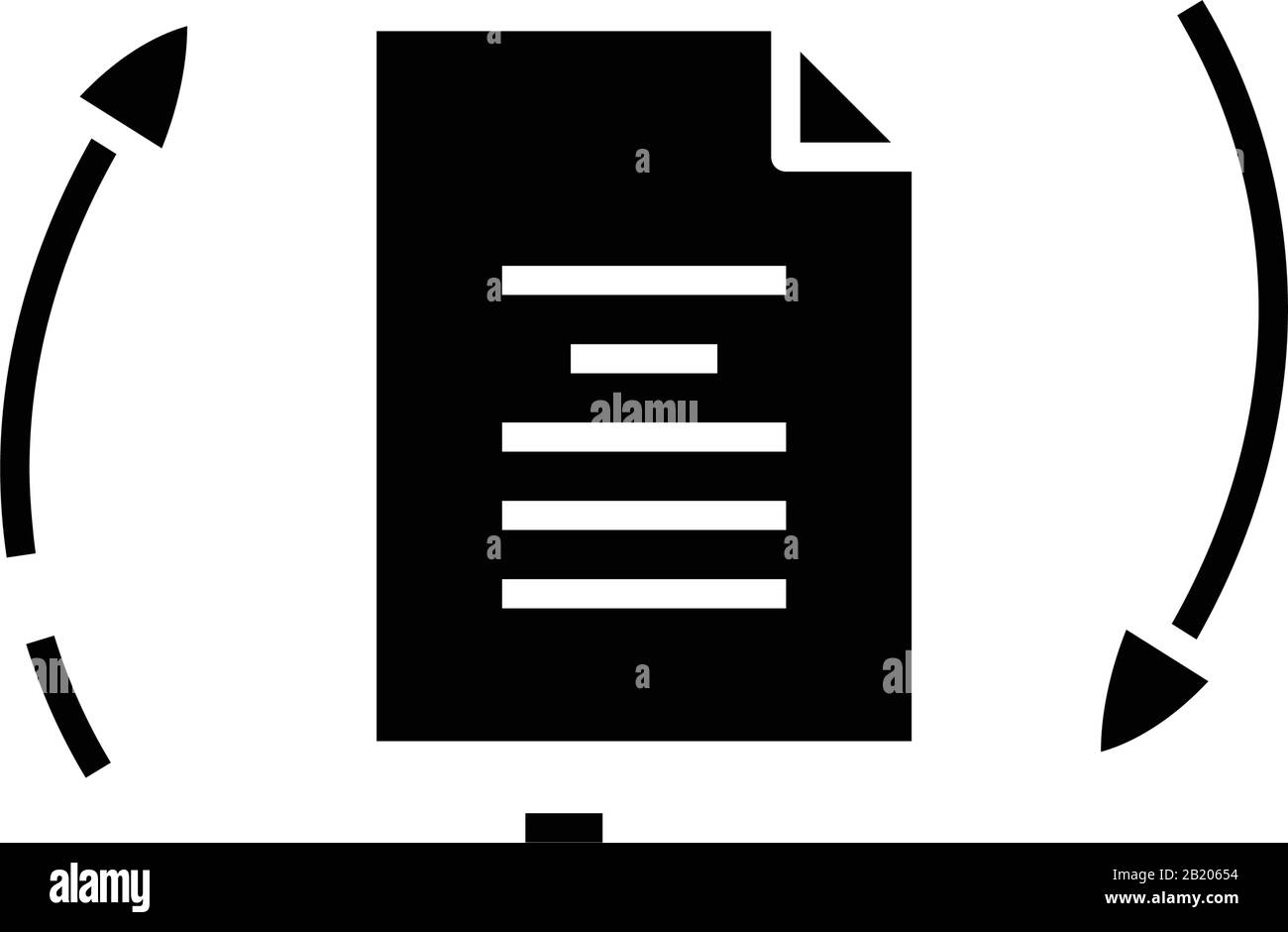 File black icon, concept illustration, vector flat symbol, glyph sign ...