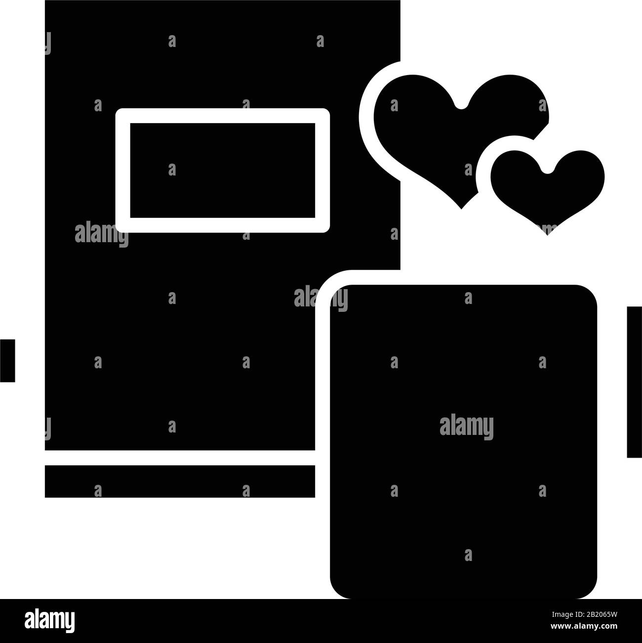 Diary notes black icon, concept illustration, vector flat symbol, glyph ...