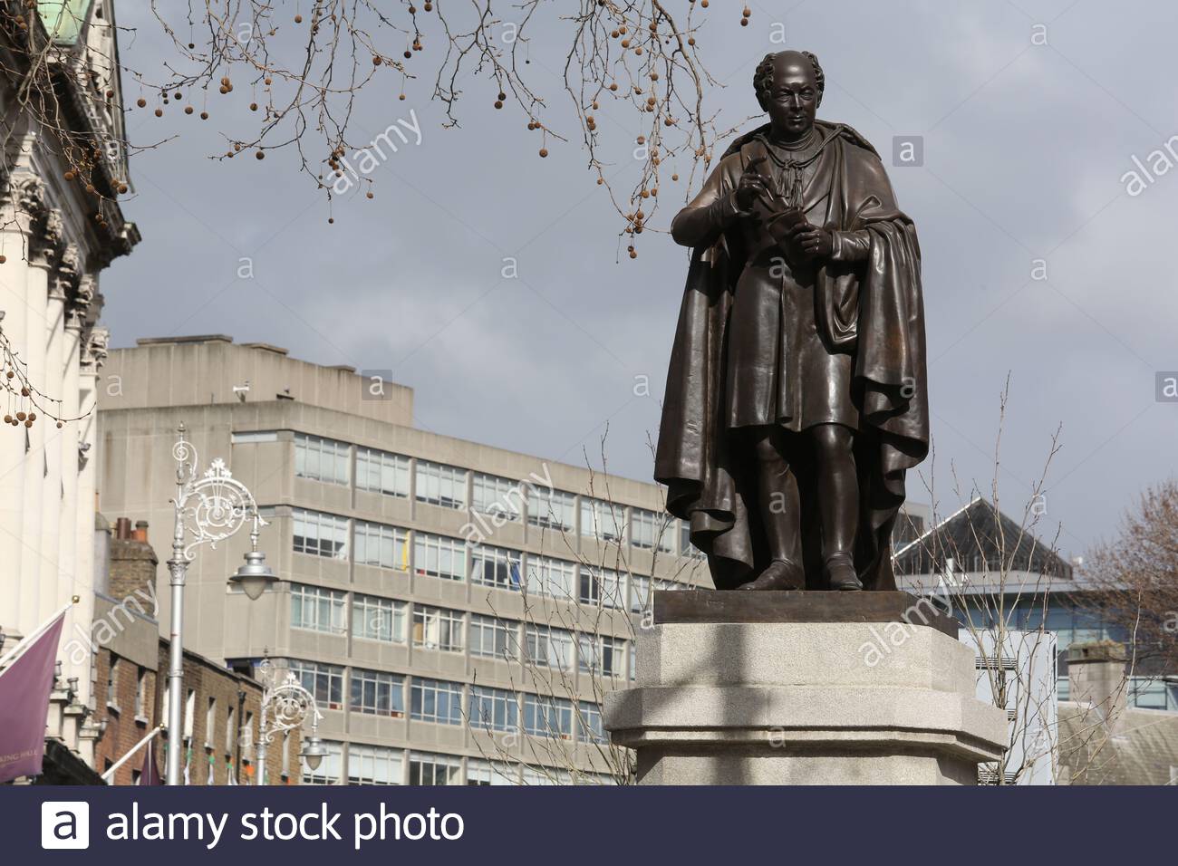 A statue of Thomas Moore, author of Moore's melodies, and one of ...