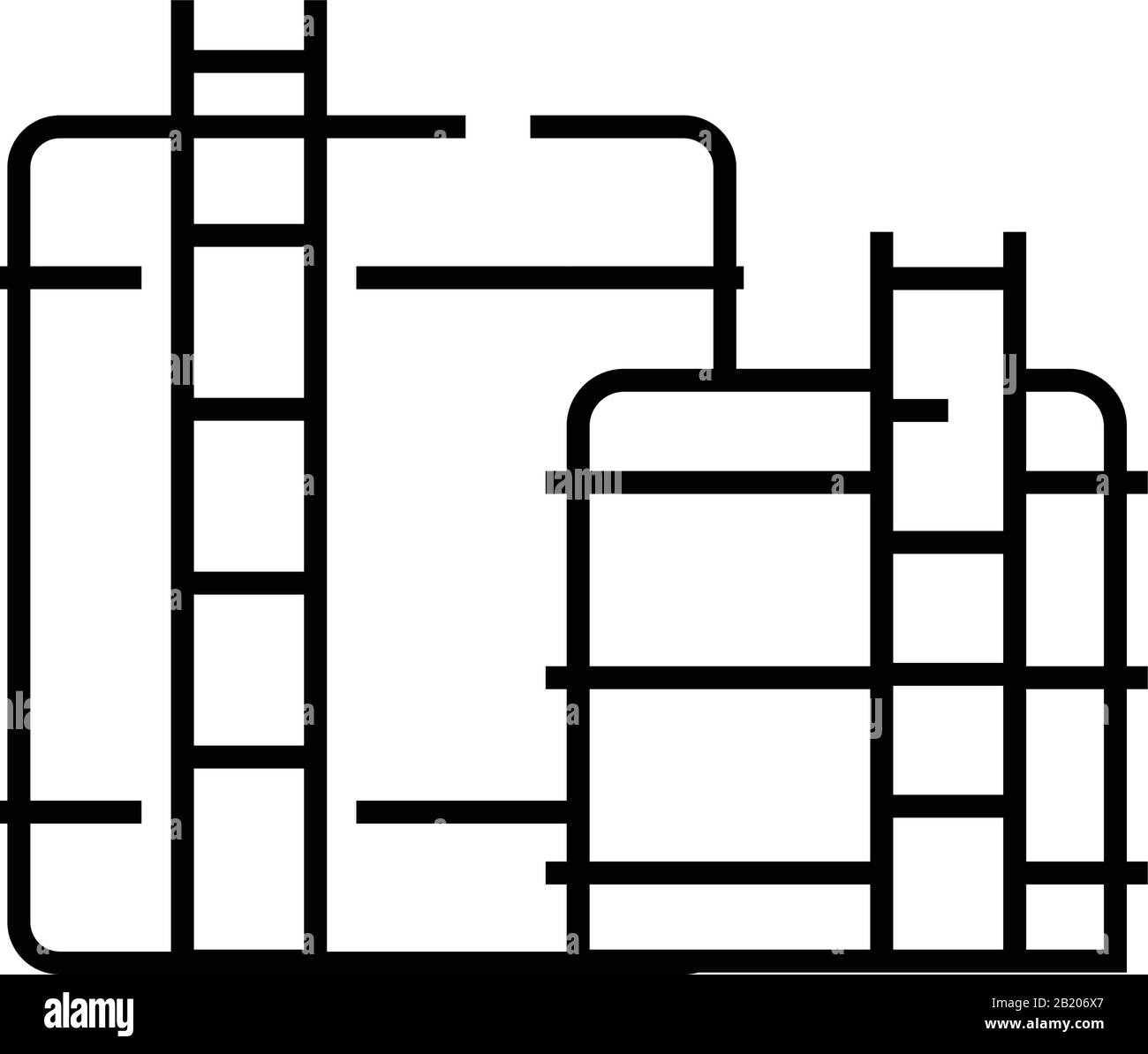 Oil gasoline storage tanks Cut Out Stock Images & Pictures - Alamy