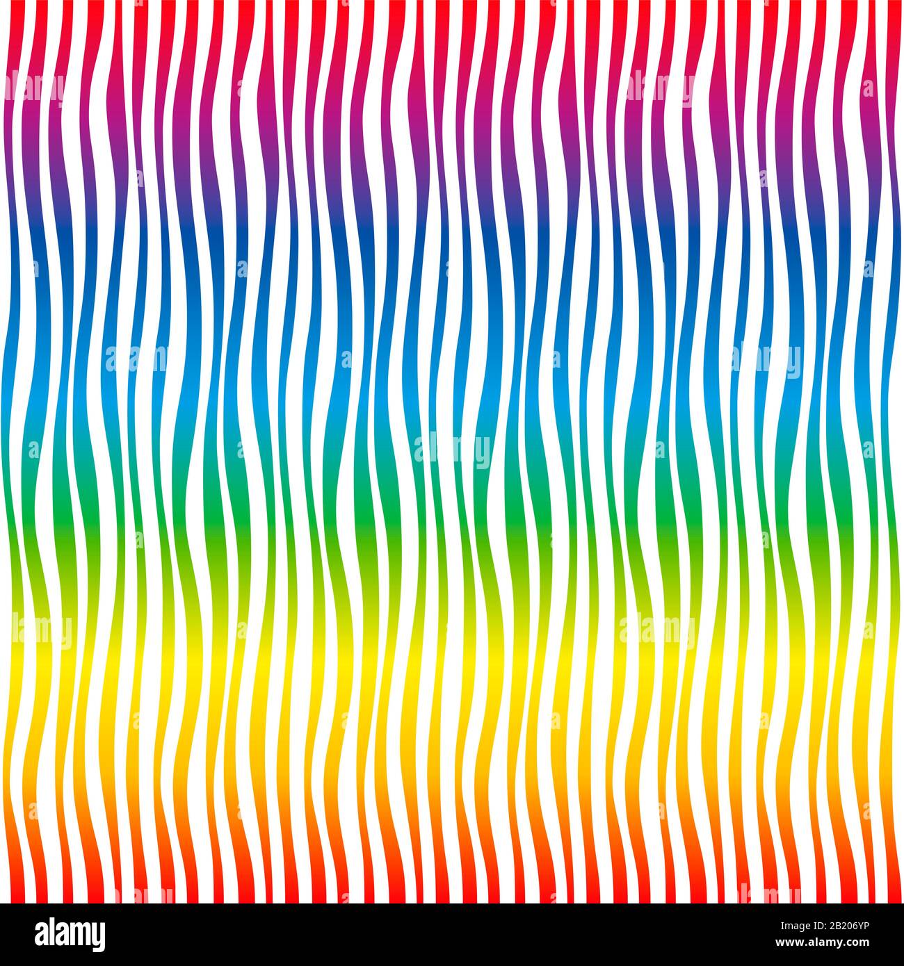 Rainbow gradient colored waves. Spectrum of vibrant colors on white ...