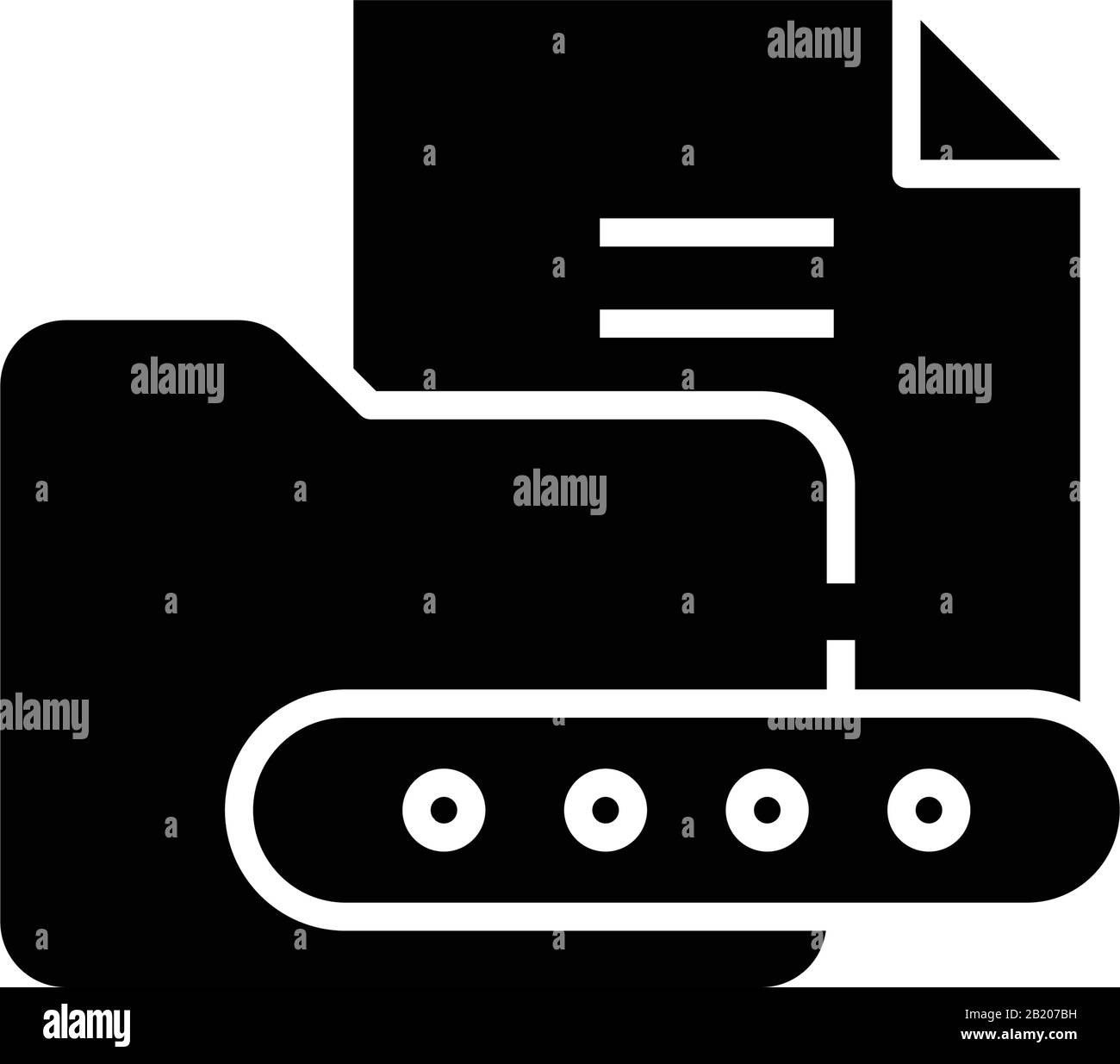 File access black icon, concept illustration, vector flat symbol, glyph ...