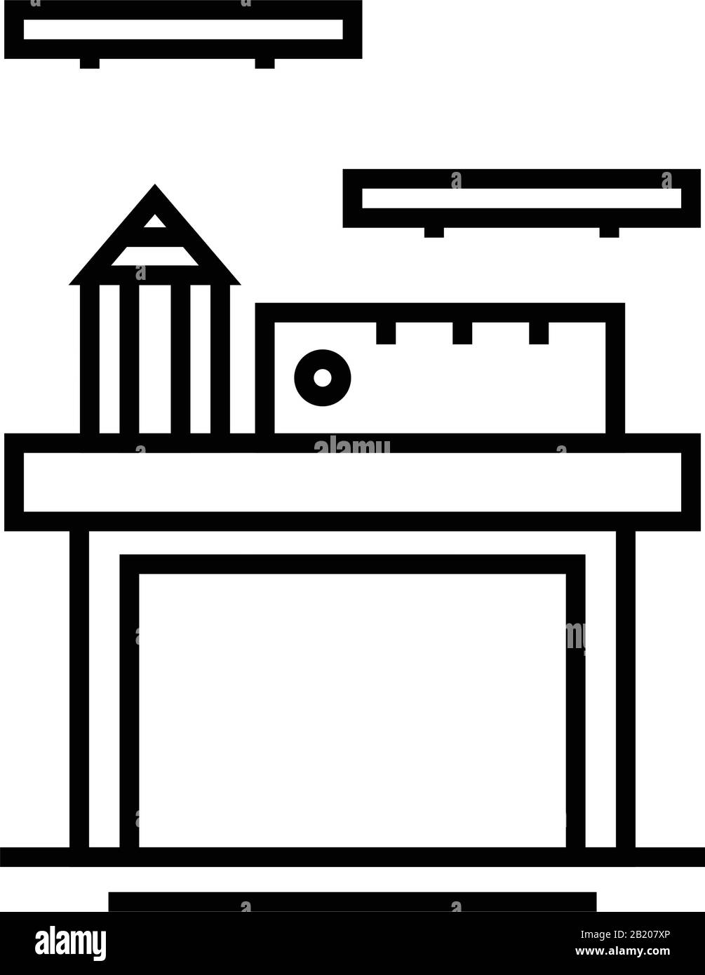Office supply line icon, concept sign, outline vector illustration ...