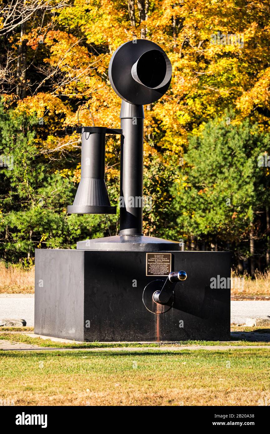World's Largest Telephone. An old-fashioned candlestick phone, 14 feet ...