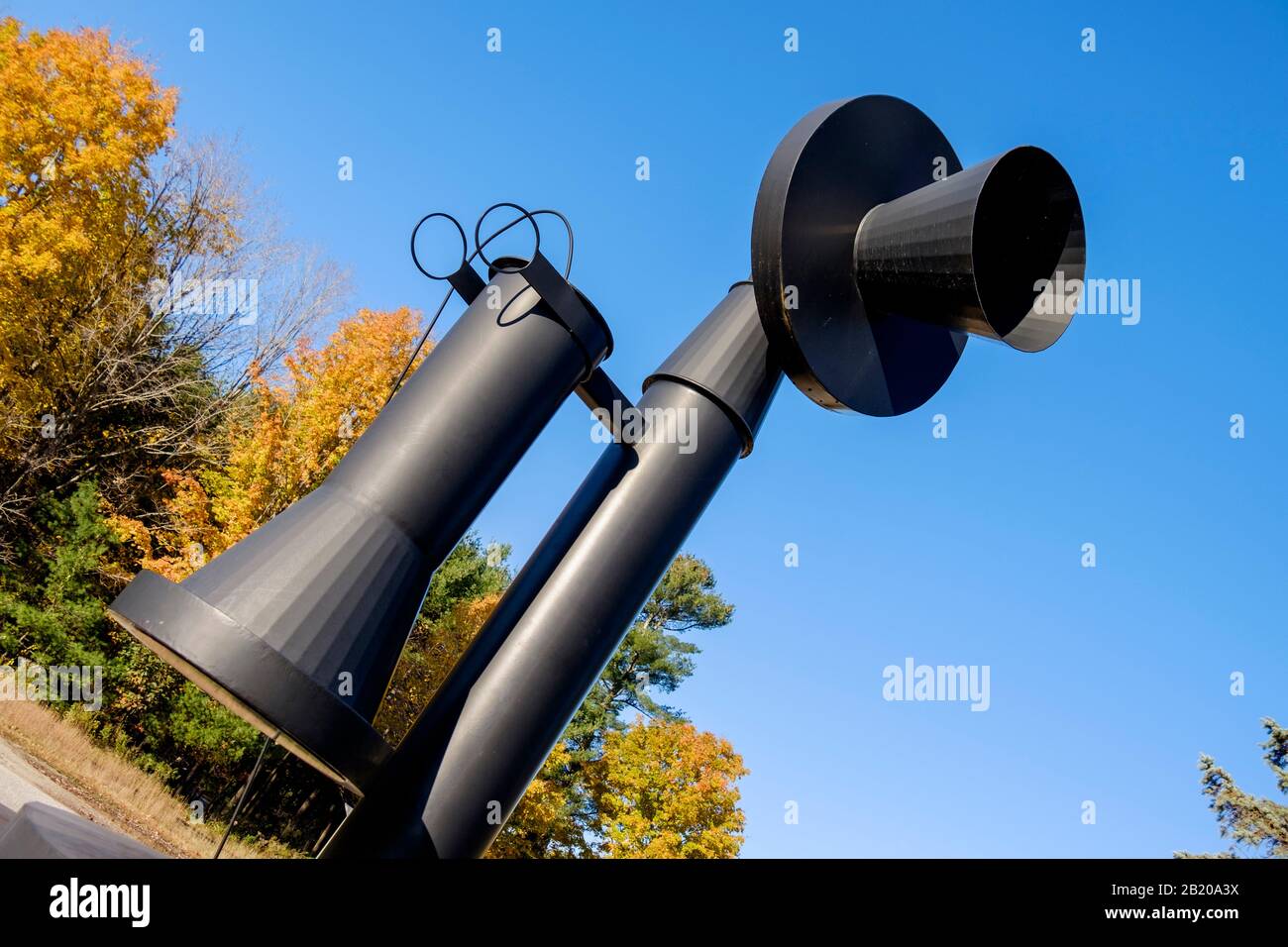 World's Largest Telephone. An old-fashioned candlestick phone, 14 feet ...