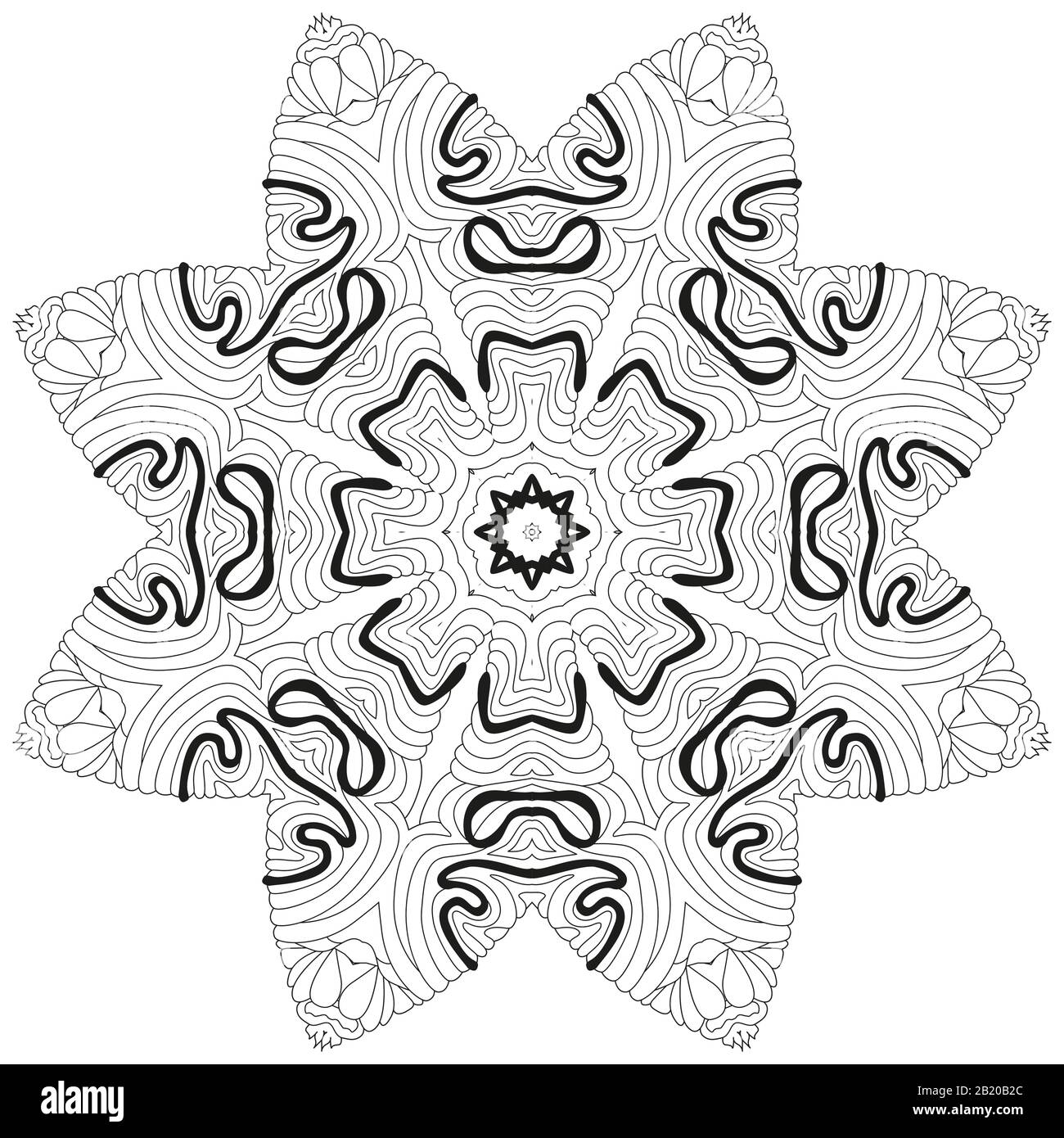 Hand drawn zentangle circular ornament for coloring page Stock Vector ...