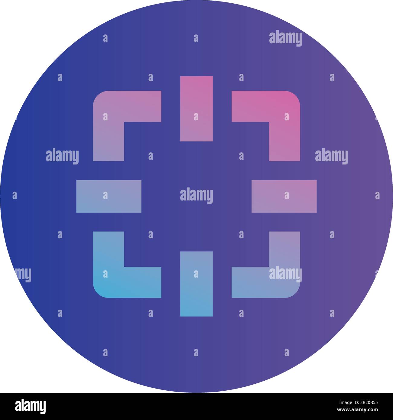 circuit square gradient style icon design, futuristic virtual ...