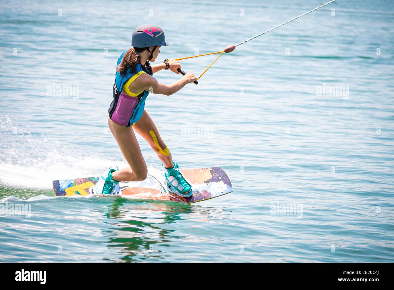 Wakeboarding teenager hi-res stock photography and images - Alamy