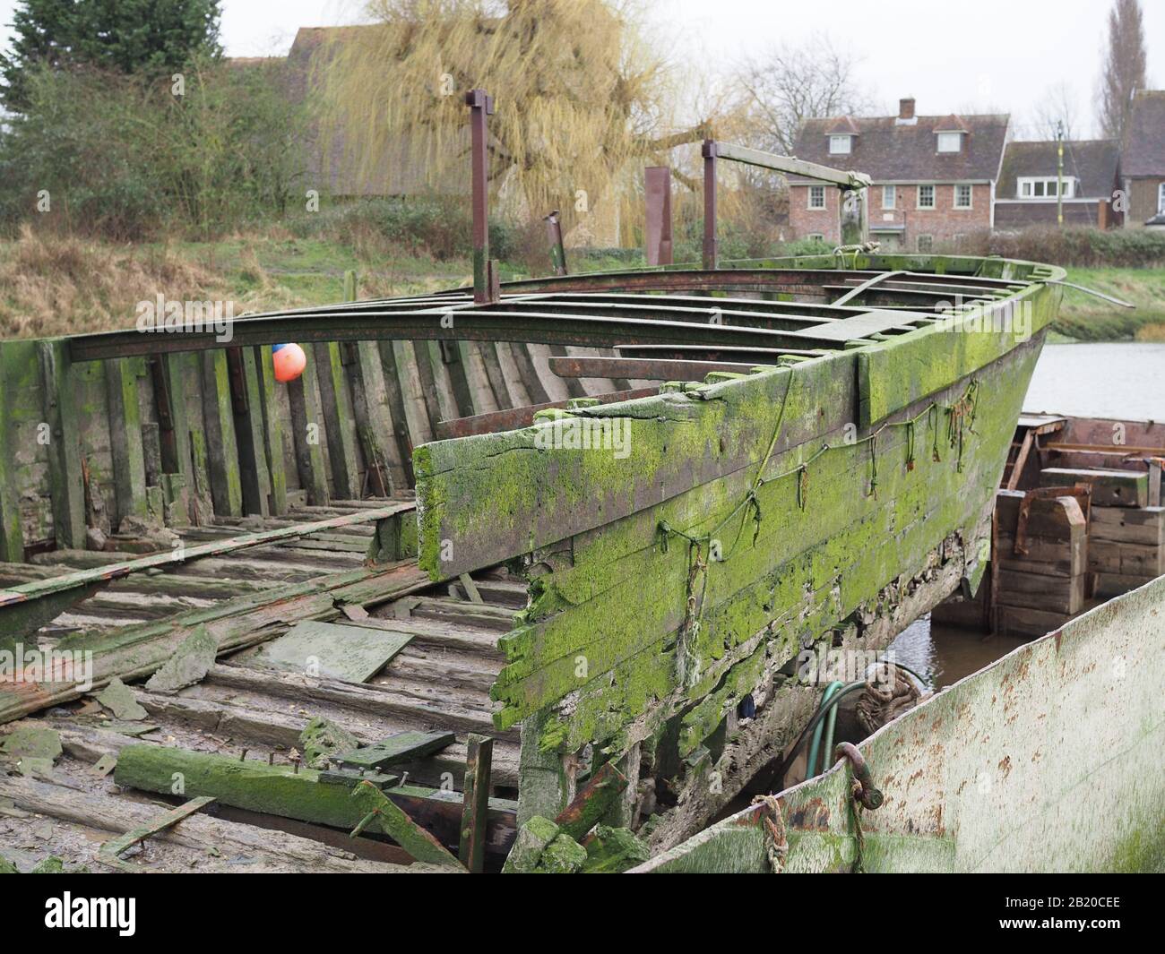 Lower Halstow, Kent, UK. 28th Feb, 2020. The remains of the last ...