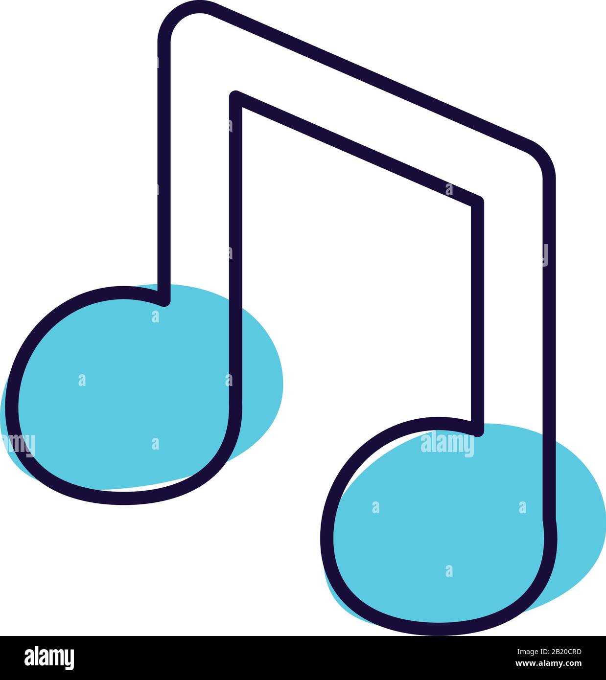 note line style icon design, Music sound melody song musical art and ...