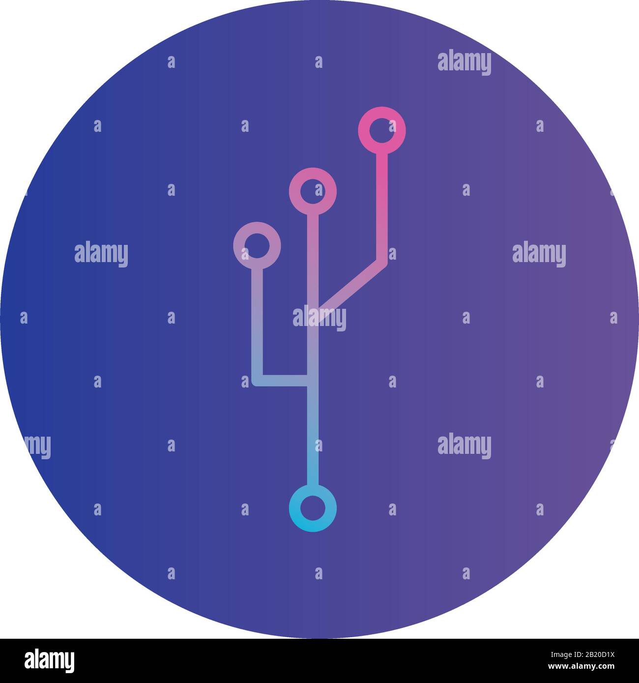 circuit gradient style icon design, futuristic virtual technology ...