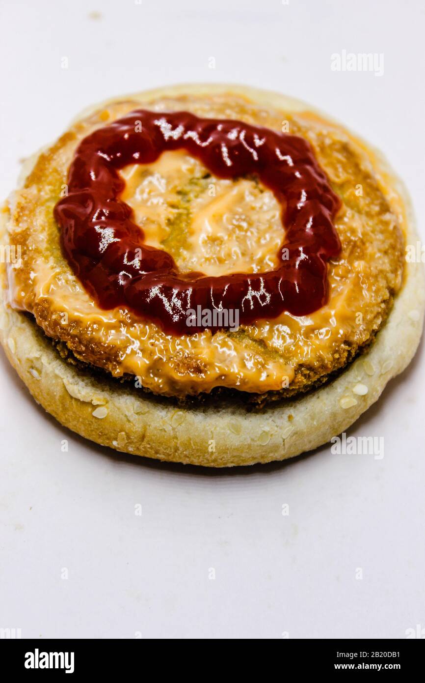 A picture of veg burger Stock Photo - Alamy