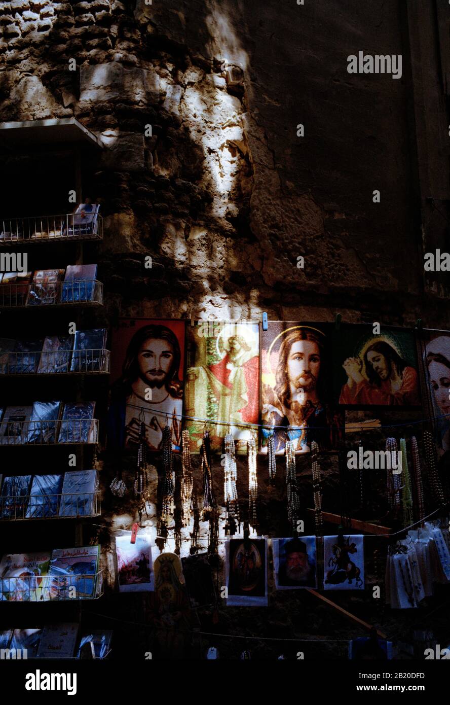 Travel Photography - Christian merchandise for sale in Coptic Cairo in ...