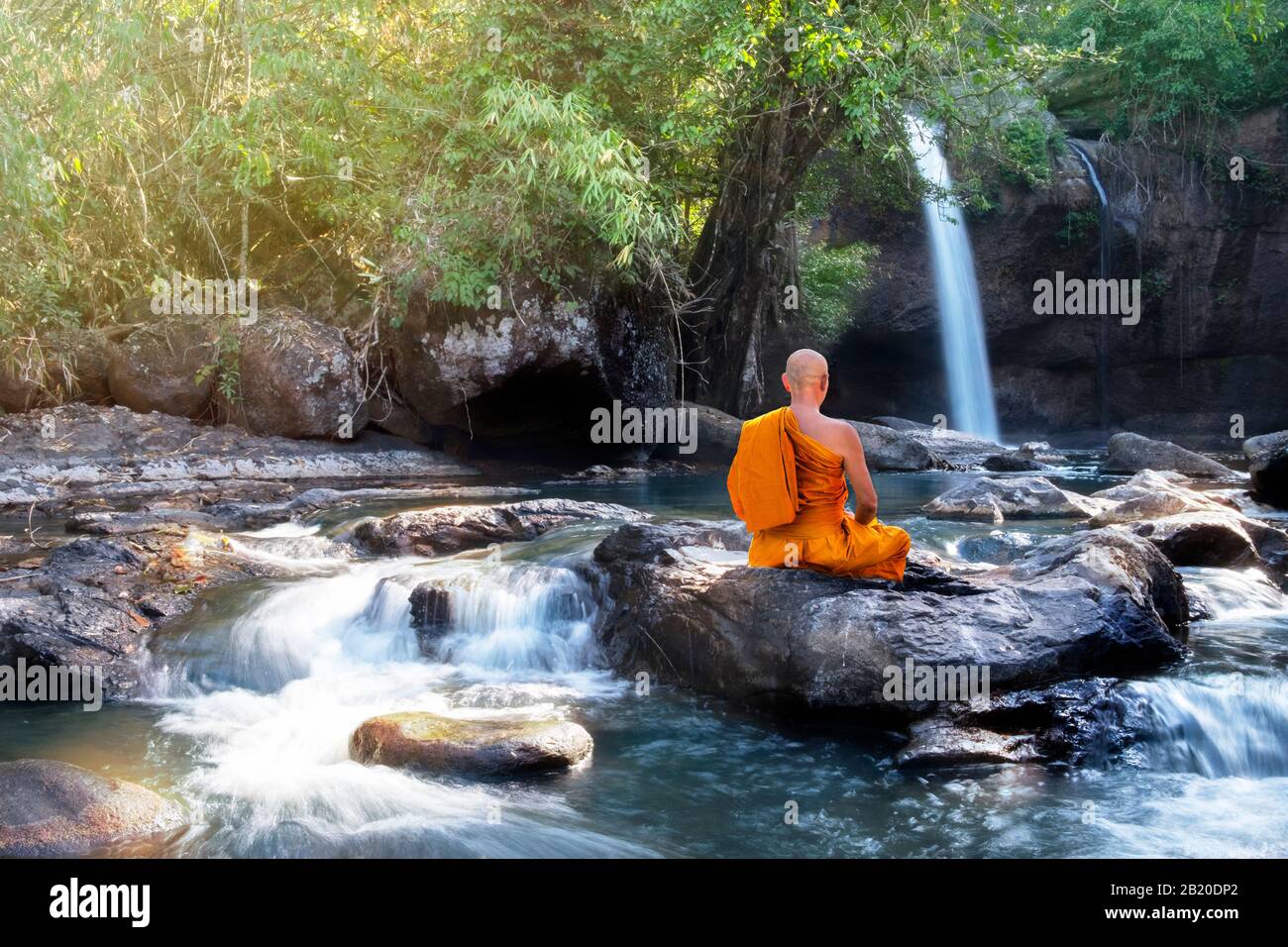Buddha meditation waterfall hi-res stock photography and images - Alamy