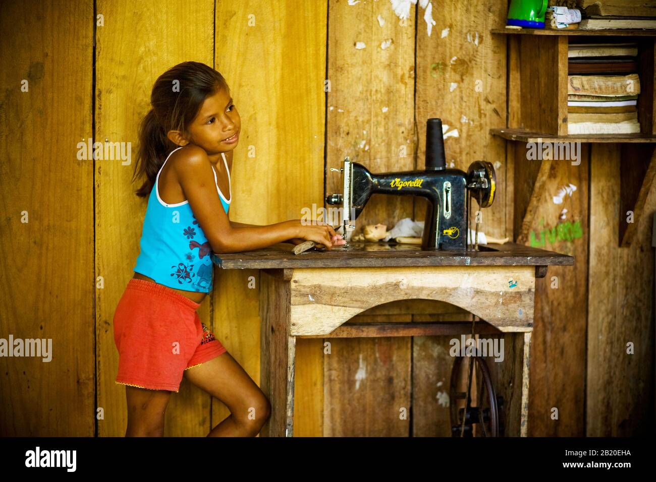 Child sewing machine hi-res stock photography and images - Alamy