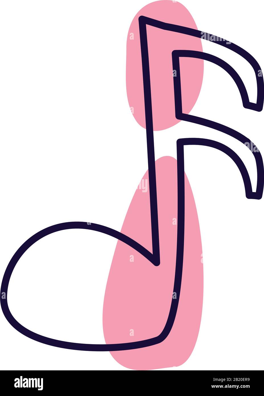 note line style icon design, Music sound melody song musical art and ...