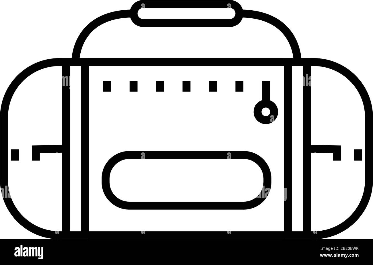 Music player line icon, concept sign, outline vector illustration ...