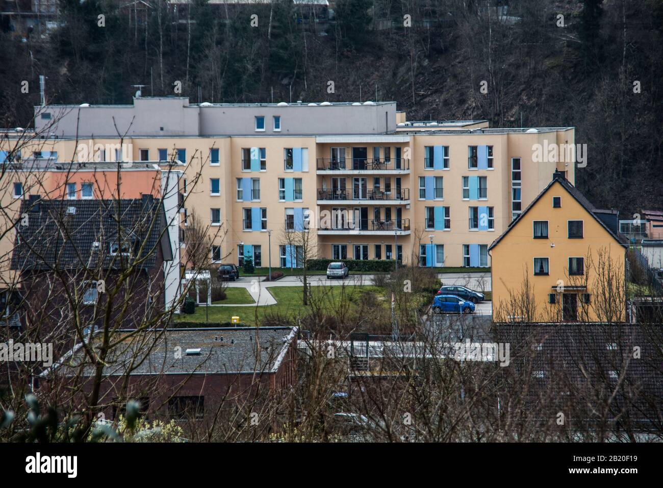 colorful high-rise buildings in prefabricated buildings Stock Photo - Alamy