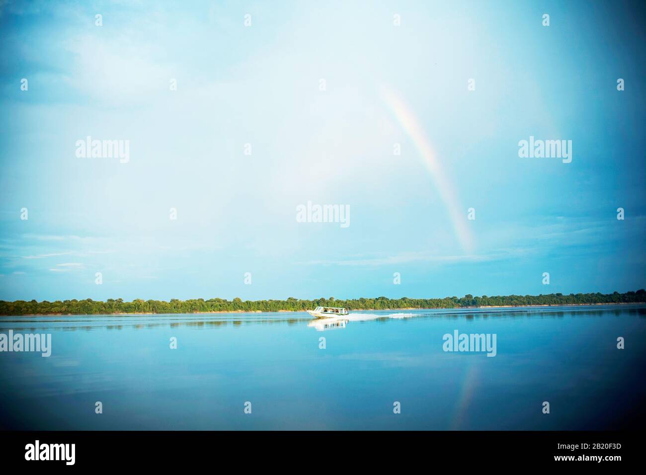 Landscape, Rainbow, Negro River, Iranduba, Amazonas, Brazil Stock Photo ...