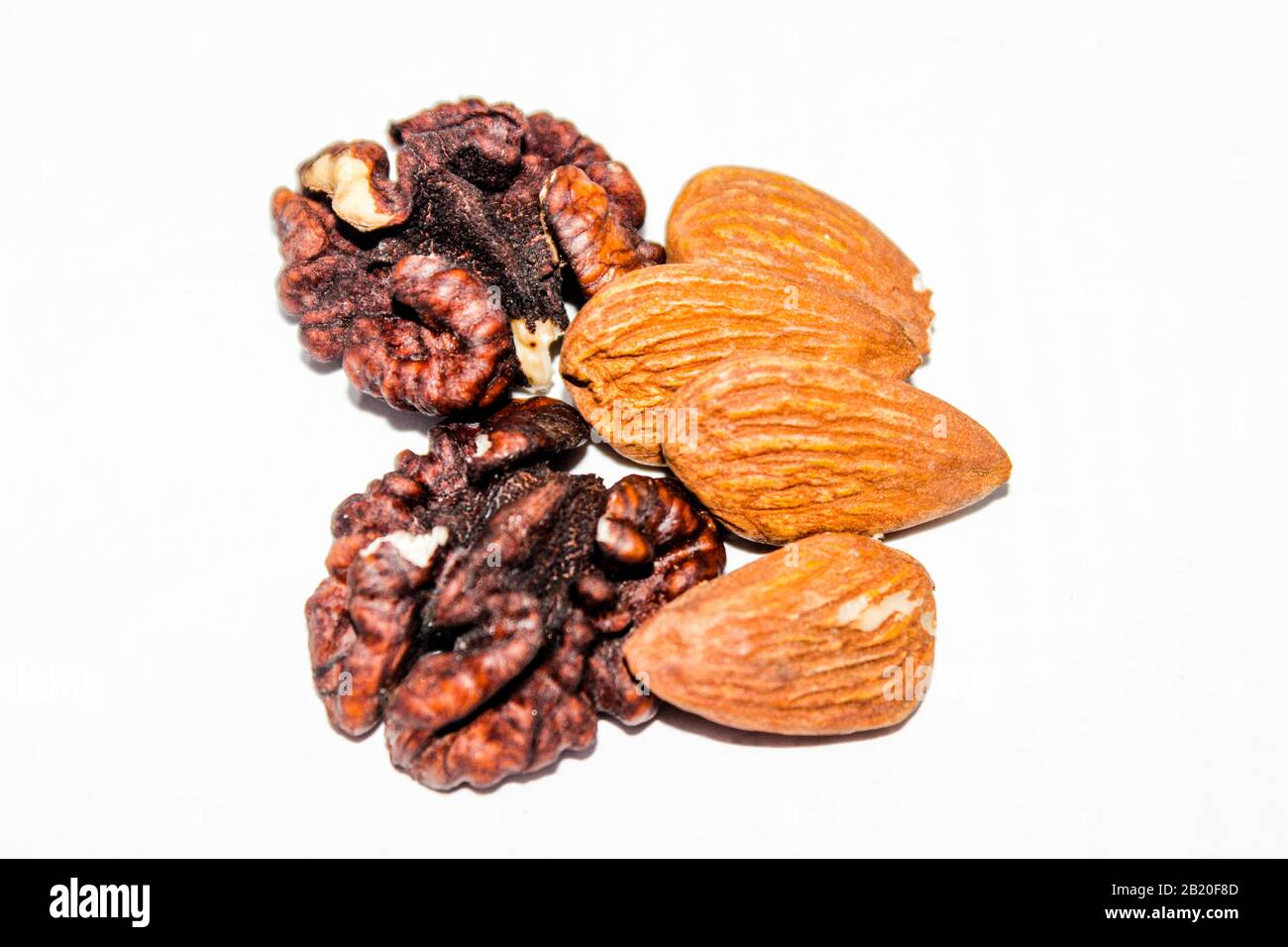 A picture of dry fruits on white background Stock Photo - Alamy