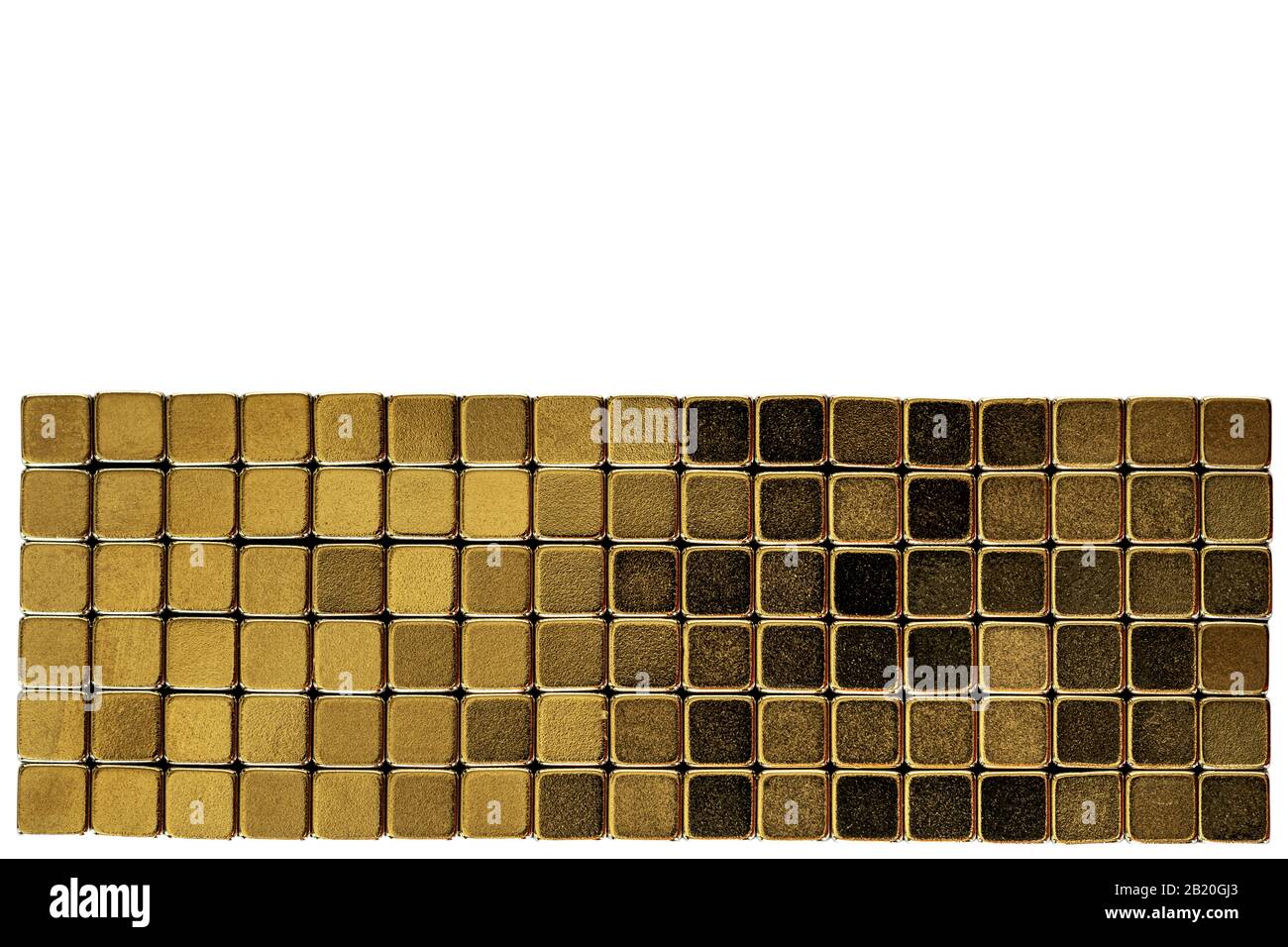 Gold small cubes texture Cut Out Stock Images & Pictures - Alamy