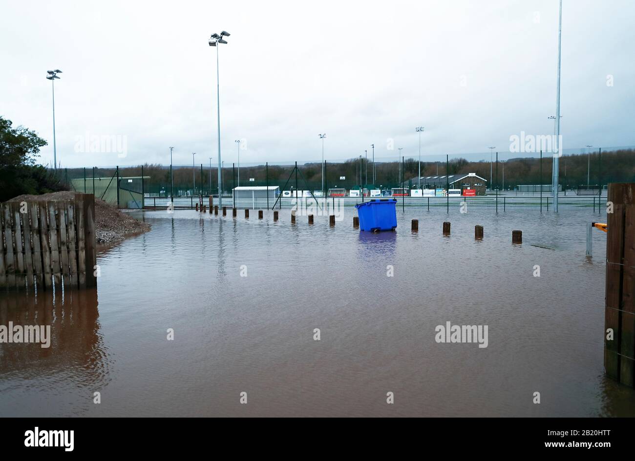 Ben Rhydding Sports ground under water due to extreme weather ...