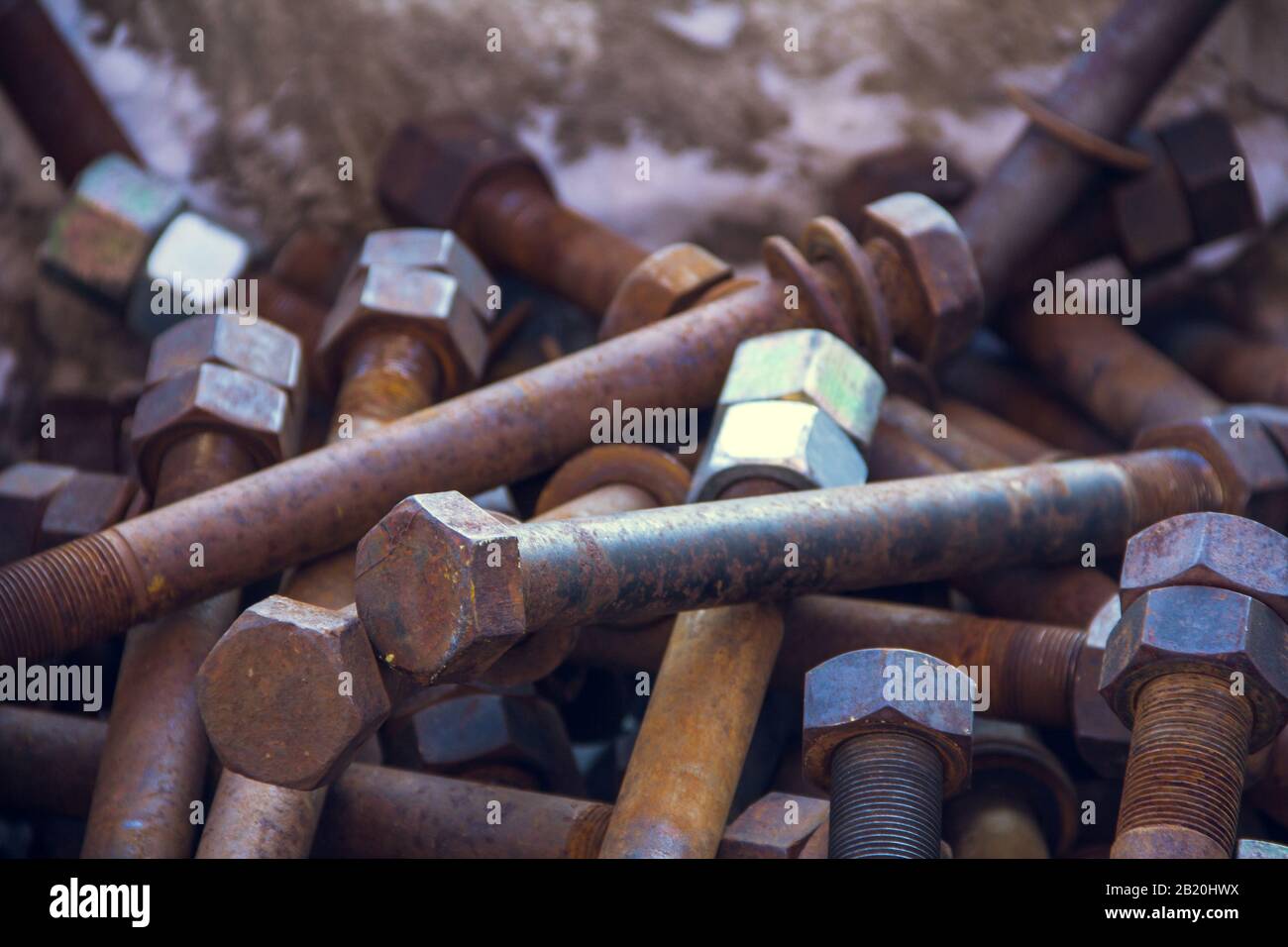 Details for fastening. Bolts and nuts of large diameter. Industrial ...