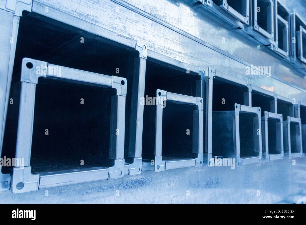 Ventilation system in stock. Air ducts are stored Stock Photo - Alamy