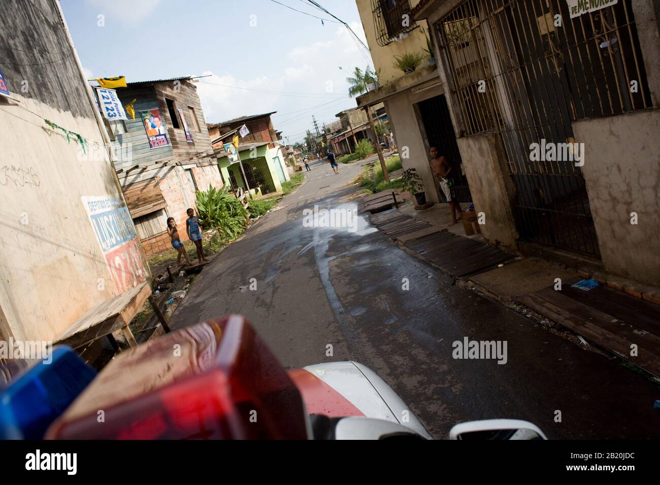 Streets, Siren, Barreiro Slum, Belém, Pará, Brazil Stock Photo - Alamy