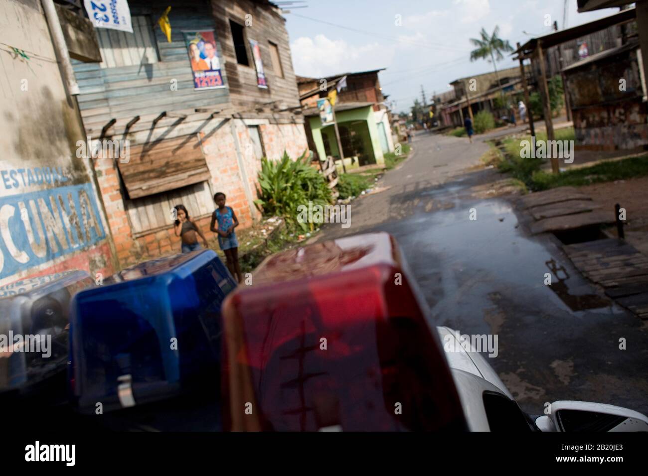 Streets, Siren, Barreiro Slum, Belém, Pará, Brazil Stock Photo - Alamy
