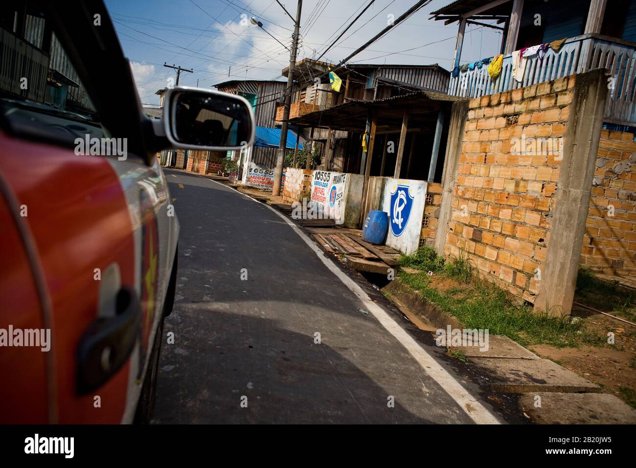 Car of Police, Barreiro Slum, Belém, Pará, Brazil Stock Photo - Alamy