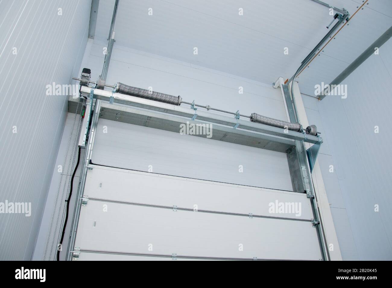 Details of a system of automatic lifting gates at the entrance to the ...