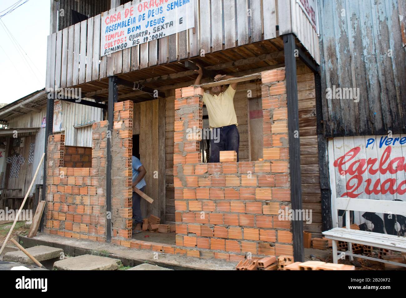 Construction, House, Barreiro Slum, Belém, Pará, Brazil Stock Photo - Alamy