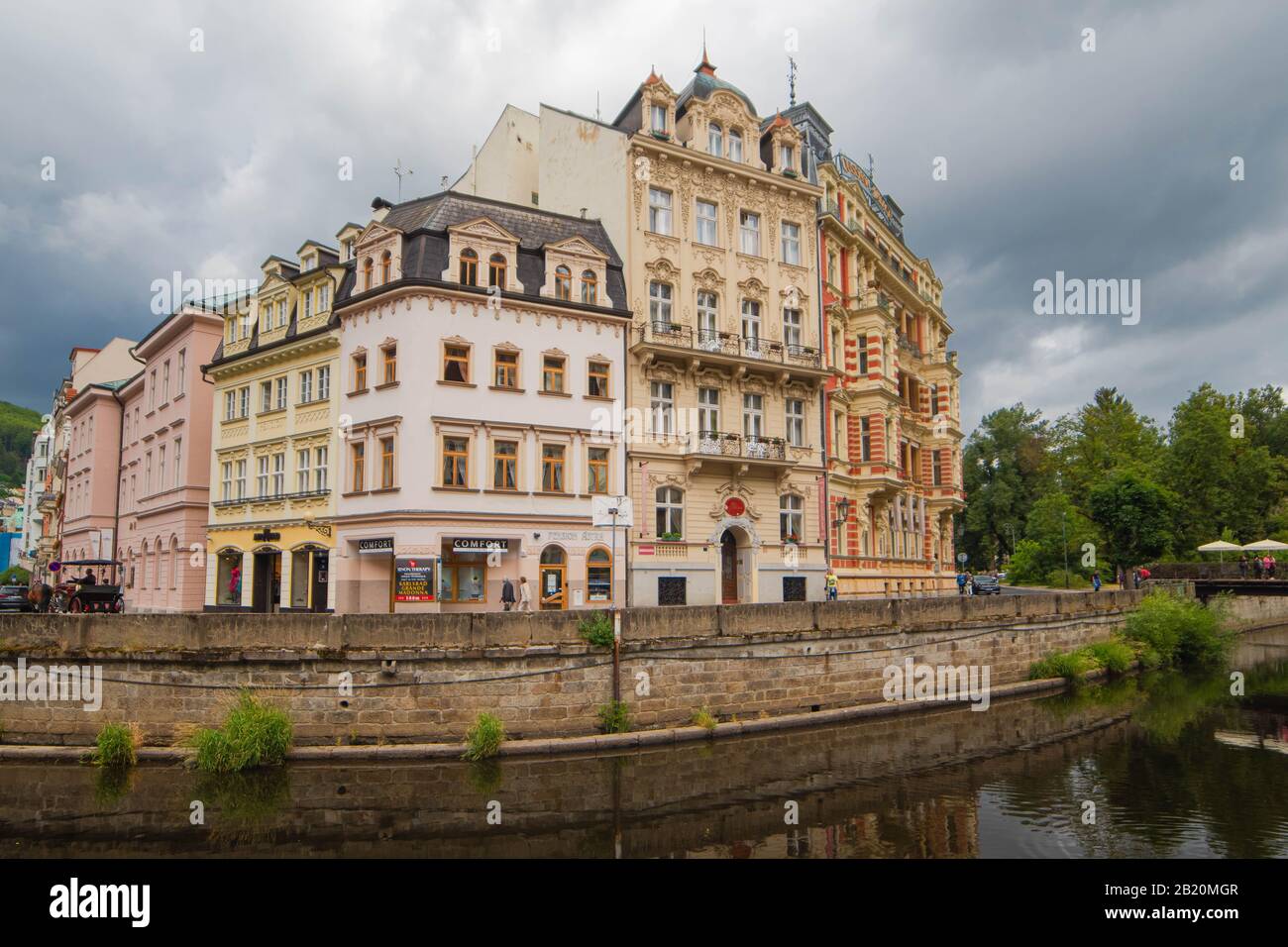 Fancy architecture in Karlovy Vary, Czech Republic Stock Photo - Alamy