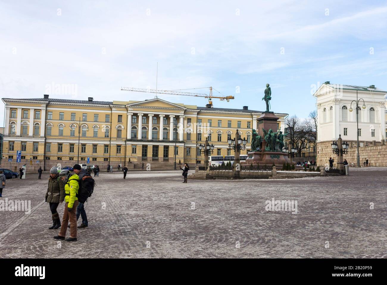 Helsinki, Finland. The Senate Square (Senaatintori), a public square ...