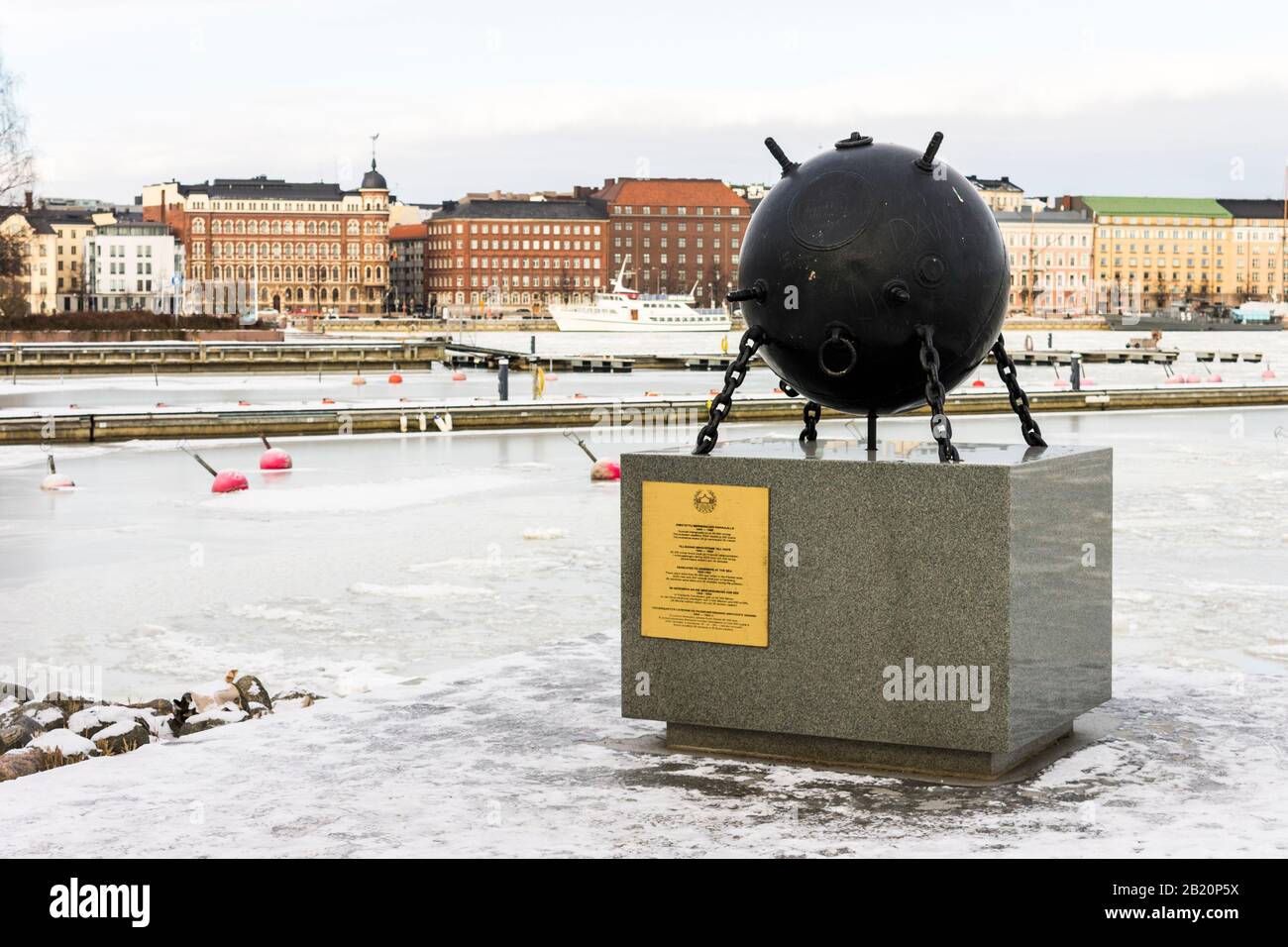 Helsinki, Finland. Monument dedicated to the Deminers at the Sea Stock ...