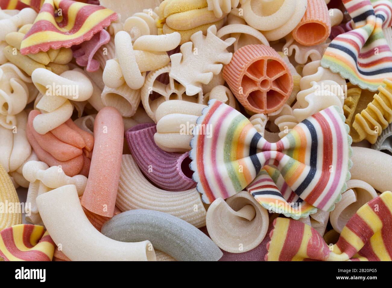 Colourful pasta mix , italian cuisine background Stock Photo - Alamy
