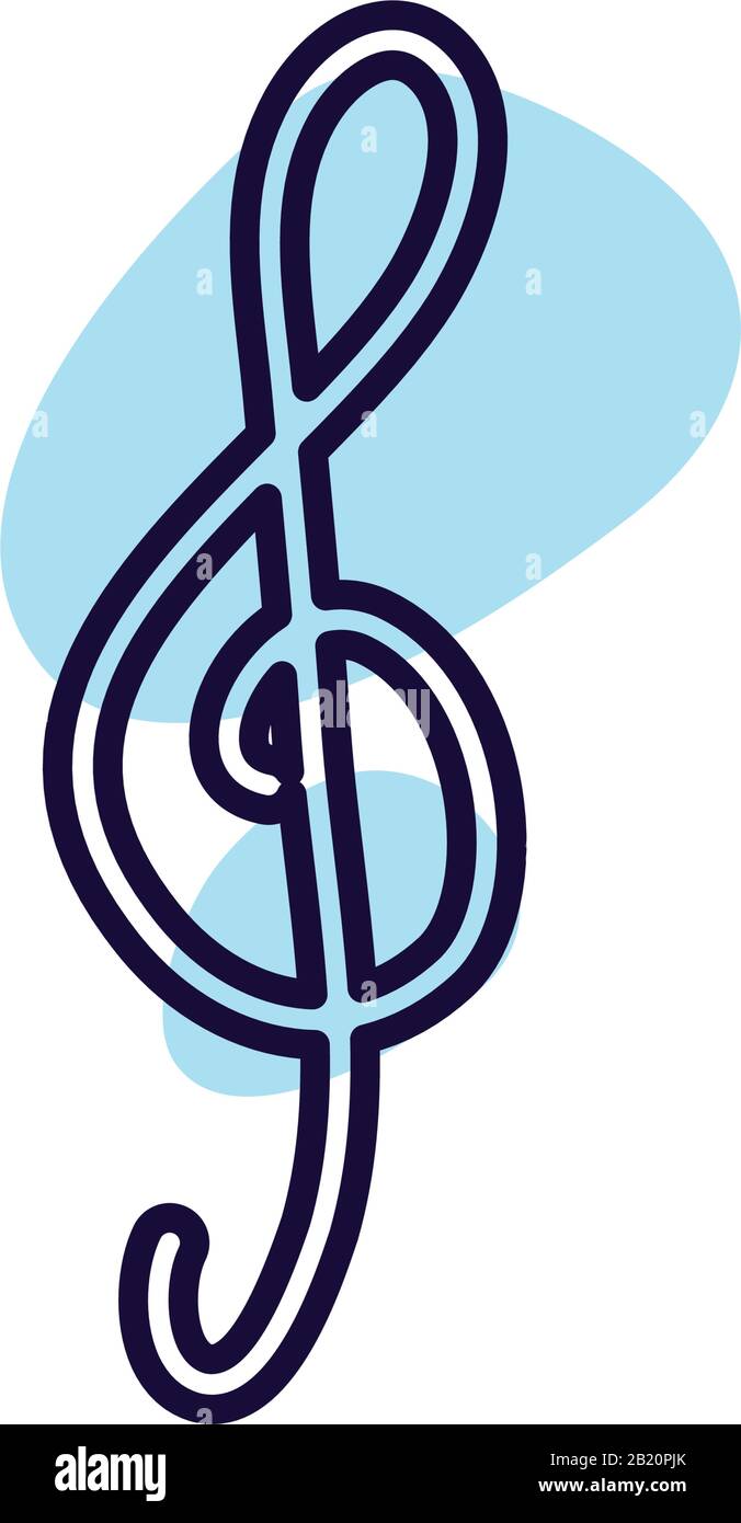 note line style icon design, Music sound melody song musical art and ...