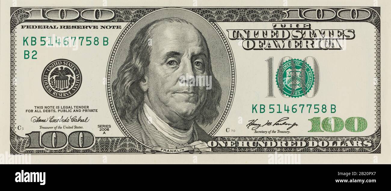 Macro shot of a 100 dollar. Full Stock Photo - Alamy