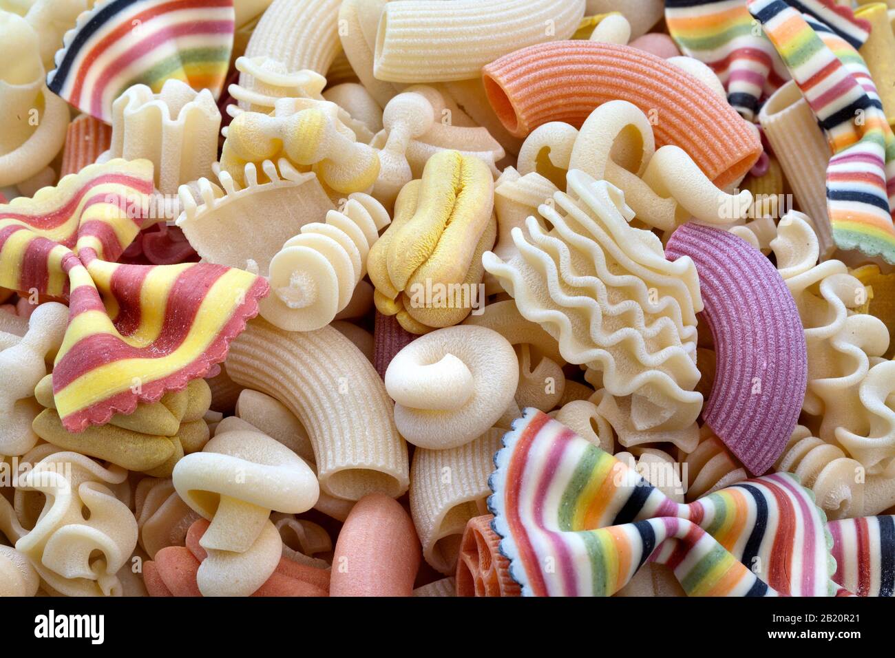 Colourful pasta mix , italian cuisine background Stock Photo - Alamy