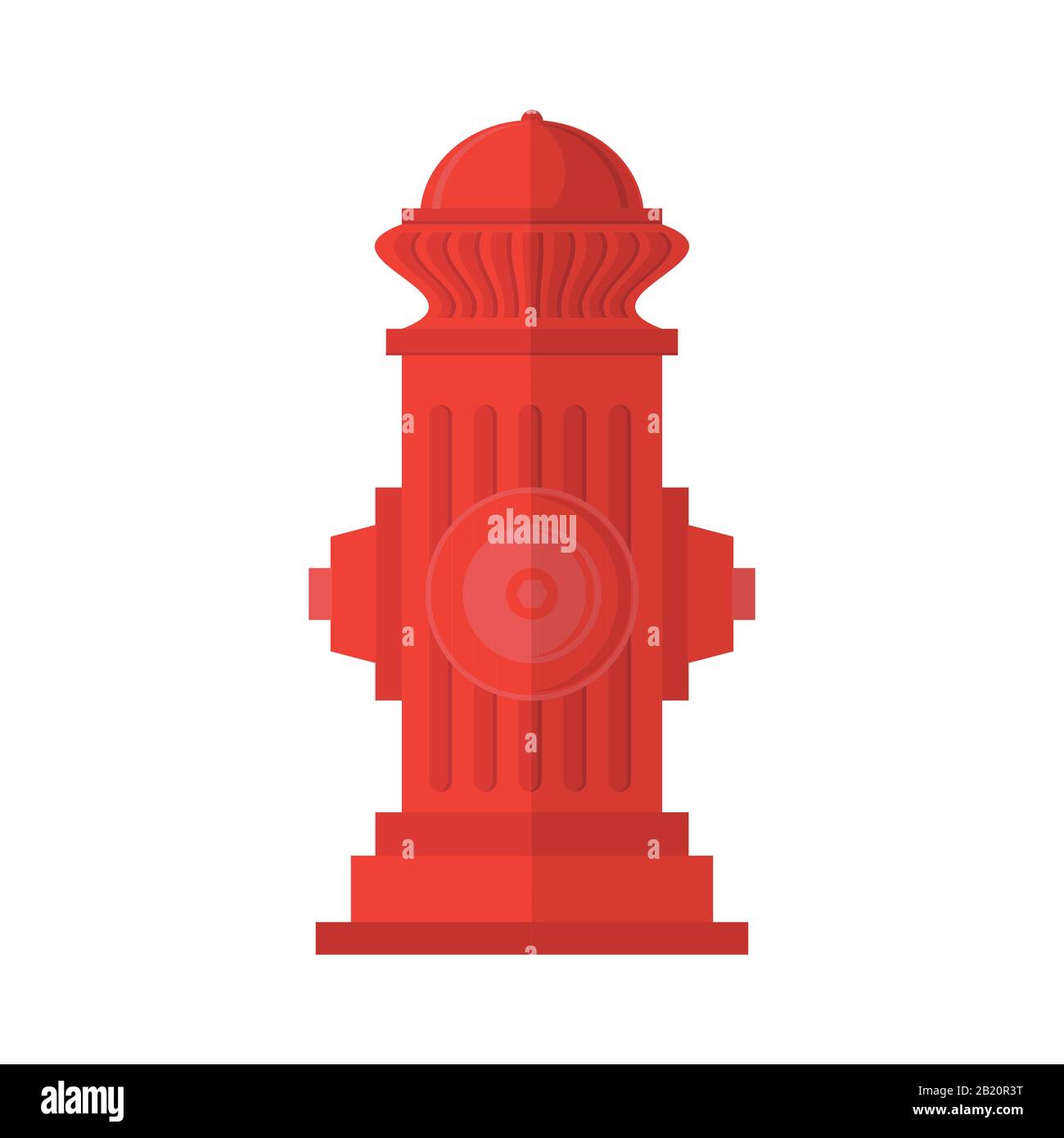 Red Fire Hydrant Icon Isolated on White Background. Flat Style Logo for ...