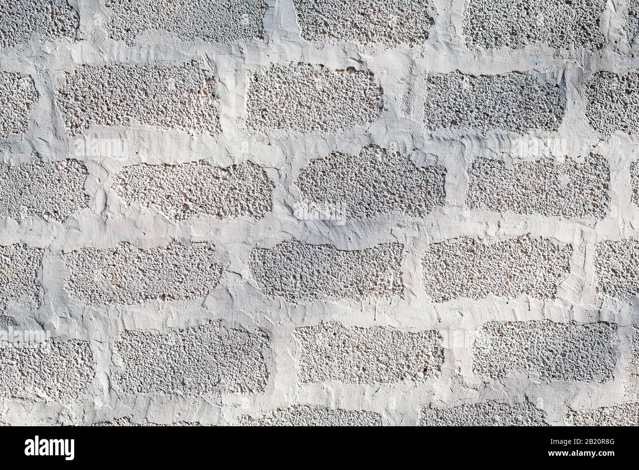 The wall of cinder blocks is painted white Stock Photo - Alamy