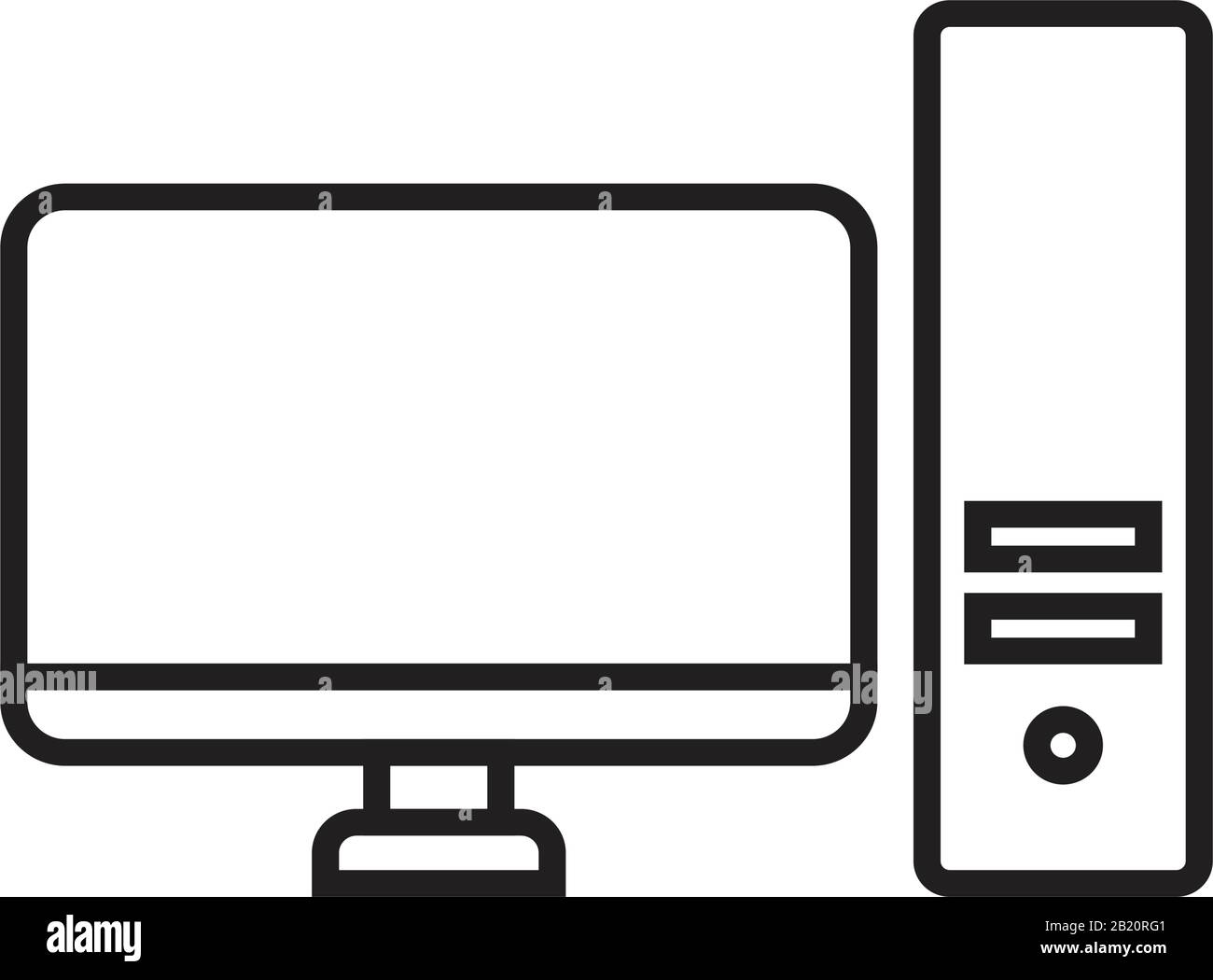 Computer Icon template black color editable. Computer Icon symbol Flat ...