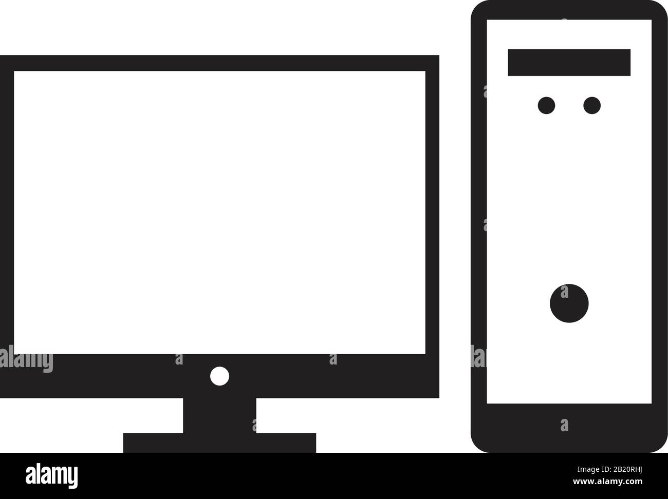 Computer Icon template black color editable. Computer Icon symbol Flat ...