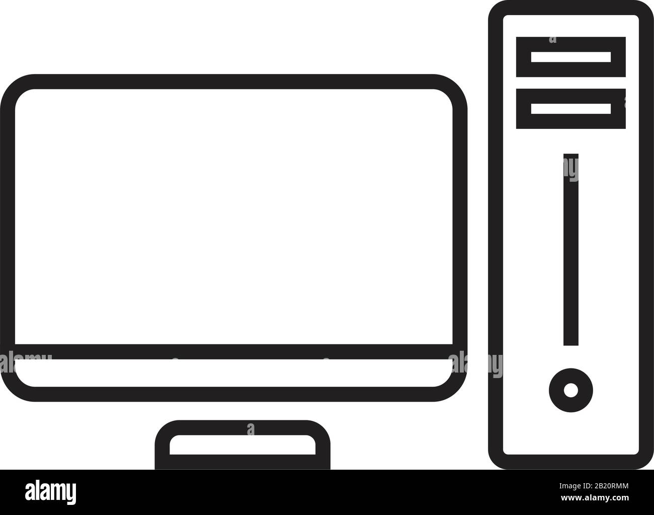 Computer Icon template black color editable. Computer Icon symbol Flat ...